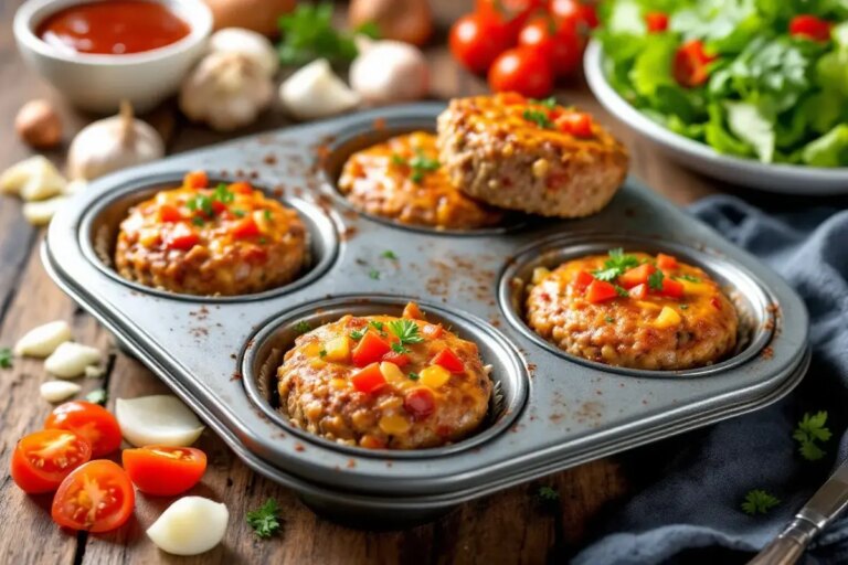 Recette facile : des mini pains de viande en moules à muffins qui ...